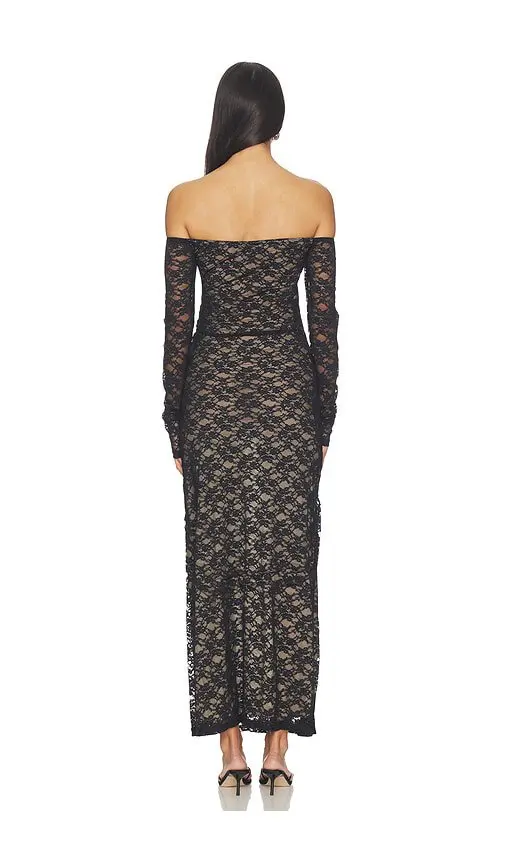 BUMPSUIT Off The Shoulder Lace Dress - Black