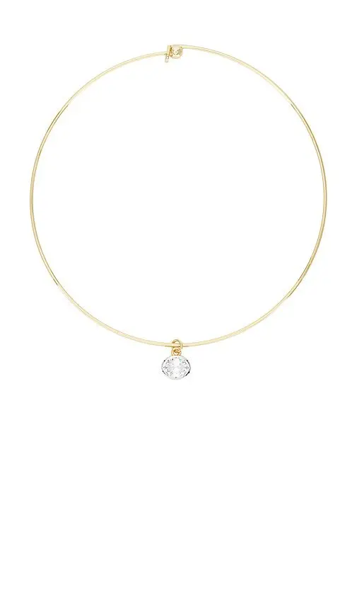 LUV AJ The Marias Pendant Wire Necklace In Metallic - Gold
