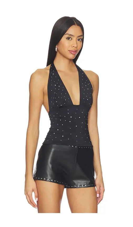 Superdown Sheren Embellished Halter Top