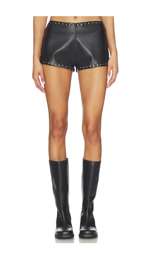 LOVERS AND FRIENDS Bella Faux Leather Short - Black