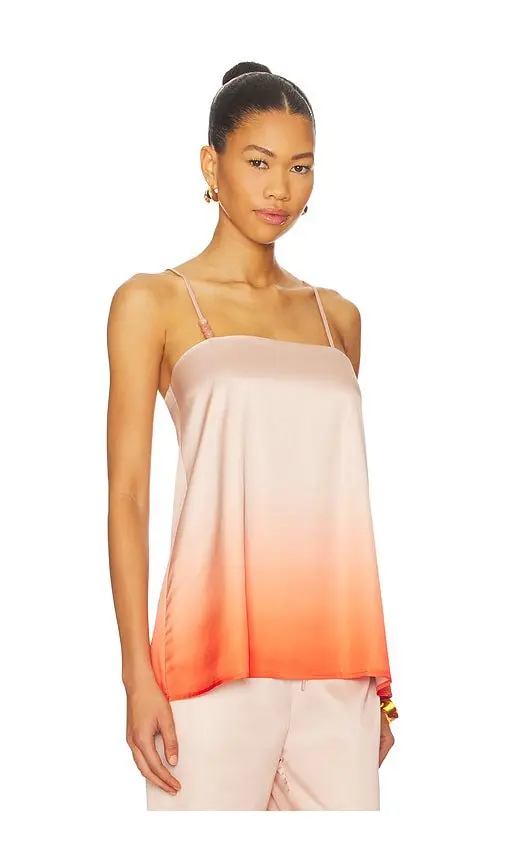 SNDYS Amaya Long Line Top In Peach