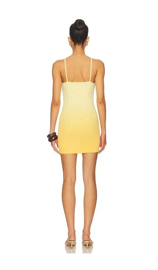 SNDYS Odessa Knit Maxi Dress in Yellow - size XL