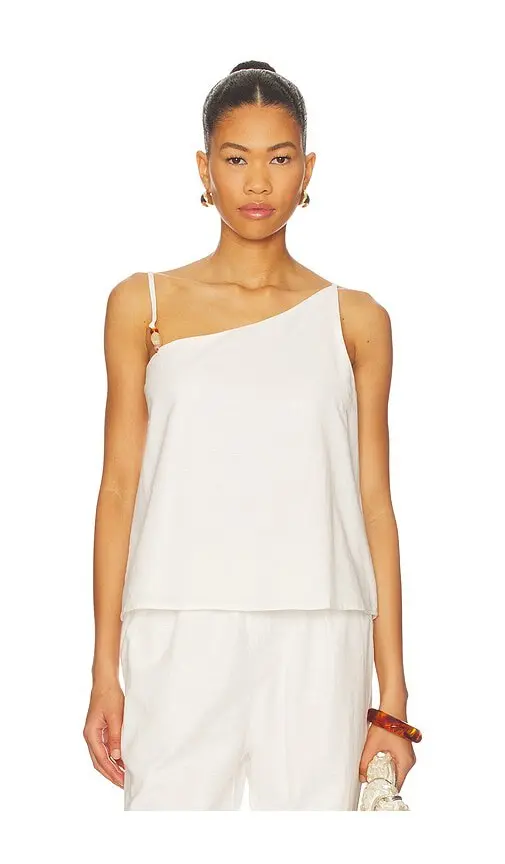 SNDYS Ismene One Shoulder Top - White