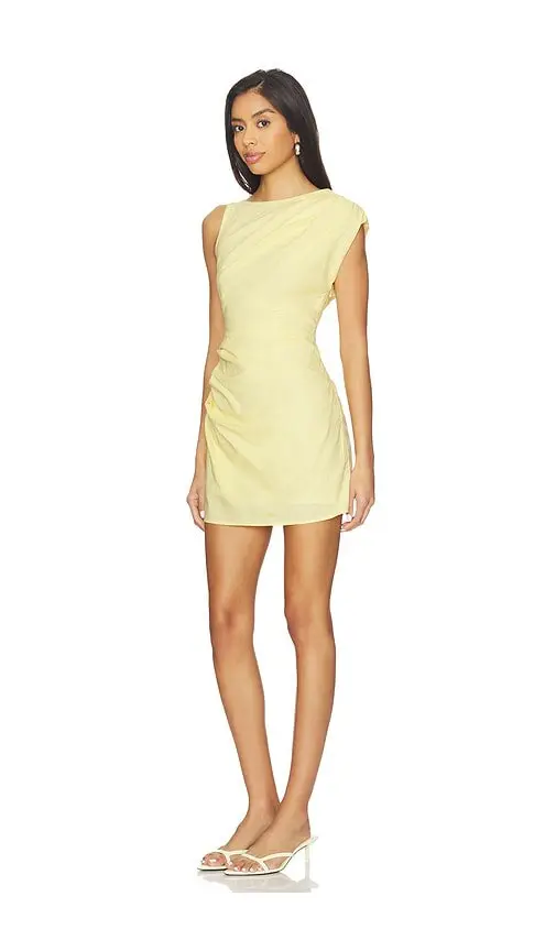 SNDYS Saskia Mini Dress In Lemon