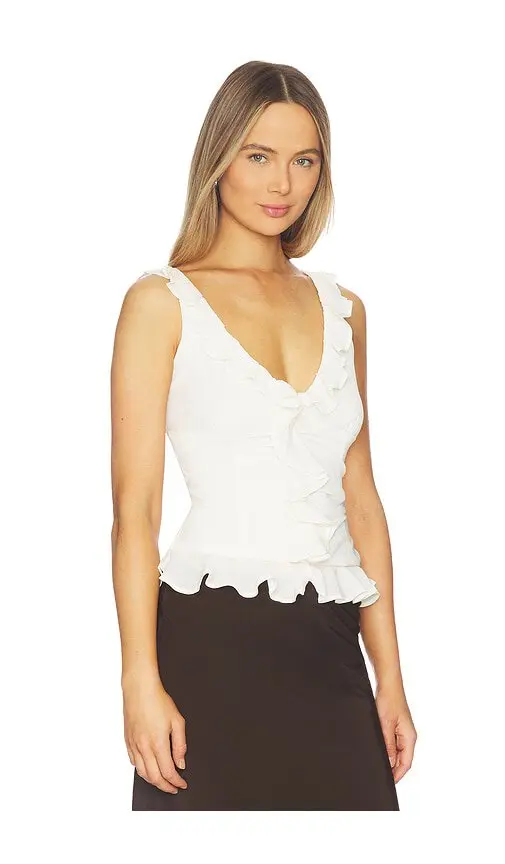 RUNAWAY THE LABEL Alexina Sleeveless Ruffle Top
