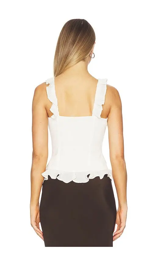 RUNAWAY THE LABEL Alexina Sleeveless Ruffle Top