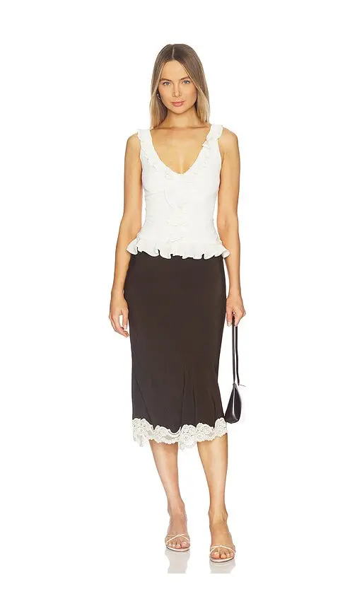 RUNAWAY THE LABEL Alexina Sleeveless Ruffle Top