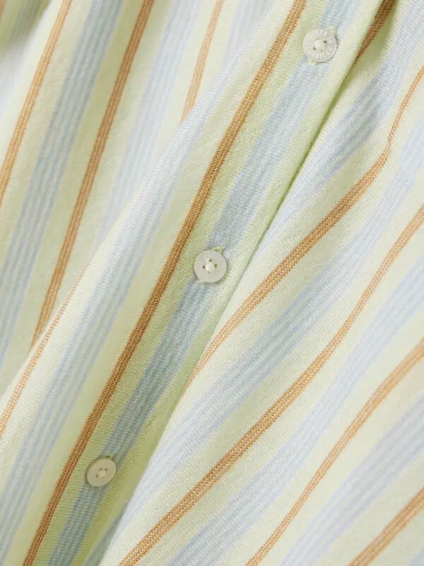 Guest In Residence Showtime Striped Cashmere Shirt - Yellow