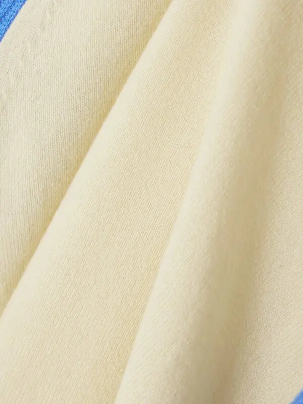 Guest In Residence Two-tone Cashmere Baseball Sweater