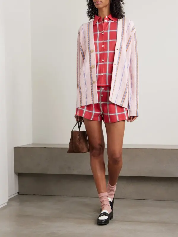 Guest In Residence Baja Striped Cashmere Cardigan