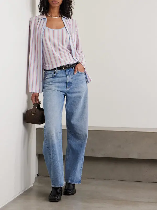 Guest In Residence Striped Cashmere Tank
