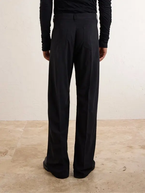 Rick Owens Geth Straight-leg Virgin Wool Trousers - Black