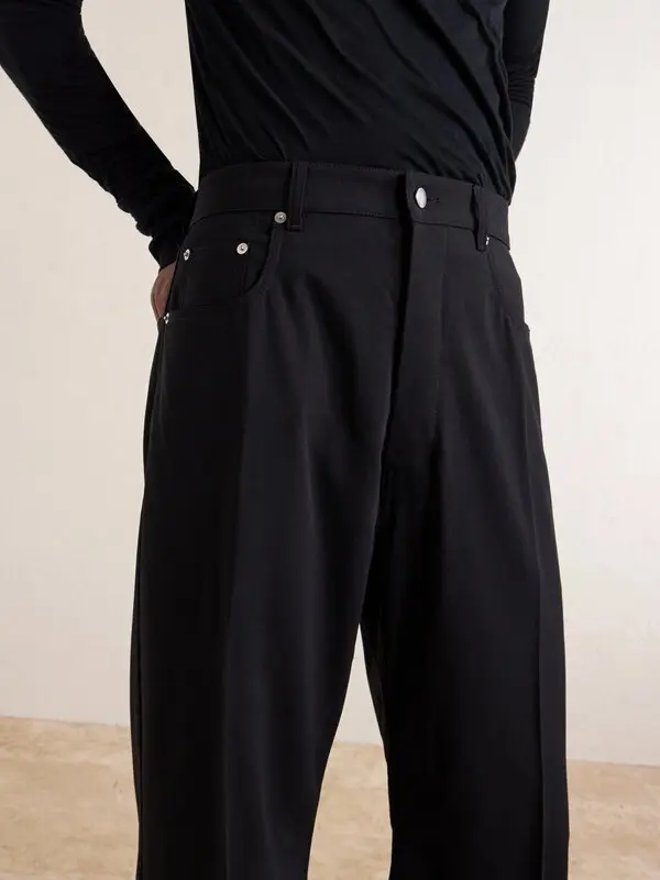 Rick Owens Geth Straight-leg Virgin Wool Trousers - Black