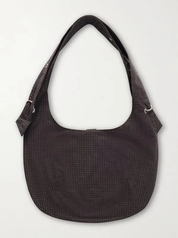 MFPEN Eyelet Checked Canvas Shoulder Bag