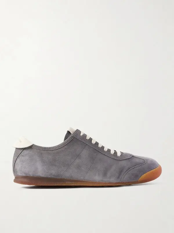 Officine Creative Hazel 001 Leather-trimmed Suede Sneakers - Gray