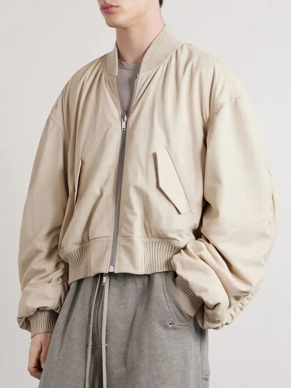 Rick Owens Secchia Leather Bomber Jacket