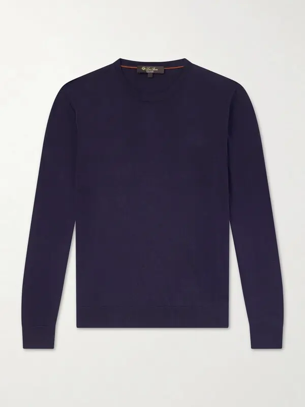 Loro Piana Ice Wish™ Sea Island Cotton Sweater - Blue