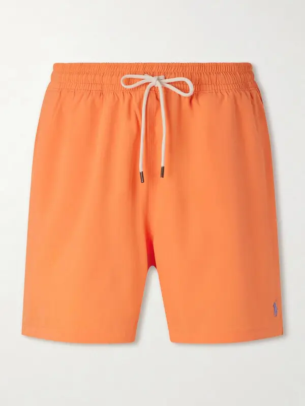 Polo Ralph Lauren Traveler Straight-leg Mid-length Recycled Swim Shorts - Orange