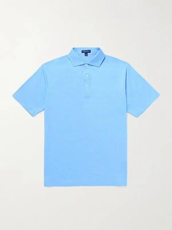 Peter Millar Excursionist Stretch-cotton And Modal-blend Polo Shirt - Blue