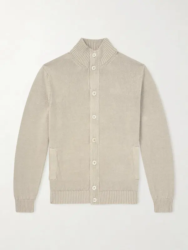 SLOWEAR Linen And Cotton-blend Cardigan - Neutrals