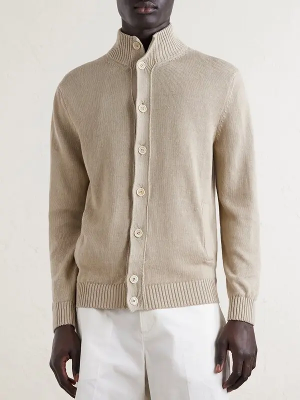 SLOWEAR Linen And Cotton-blend Cardigan