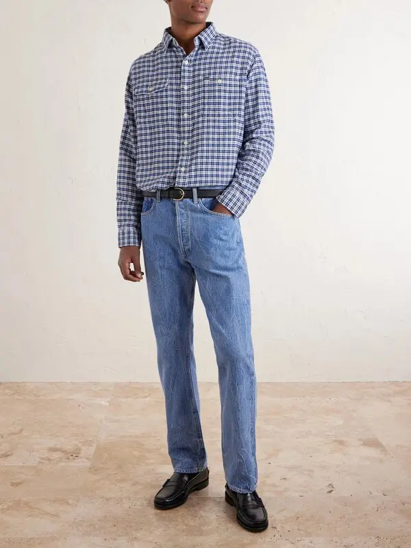 Polo Ralph Lauren Checked Cotton-flannel Shirt - Blue