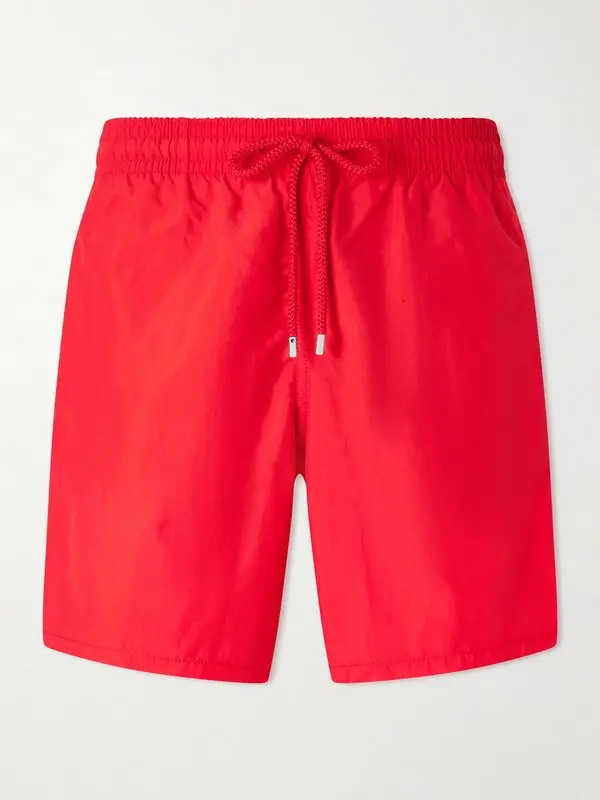 Vilebrequin Moorea Straight-leg Mid-length Econyl® Swim Shorts - Red