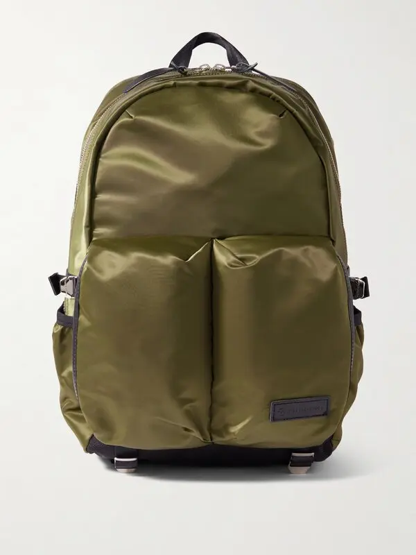 MASTER-PIECE CO Lightning Cordura®-trimmed Nylon-twill Backpack - Green