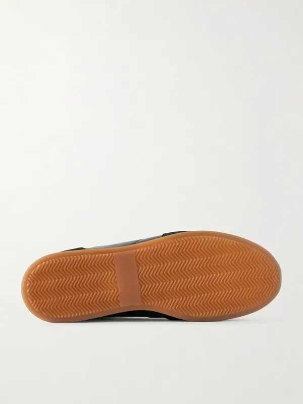 Mr P. Suede-trimmed Leather Sneakers