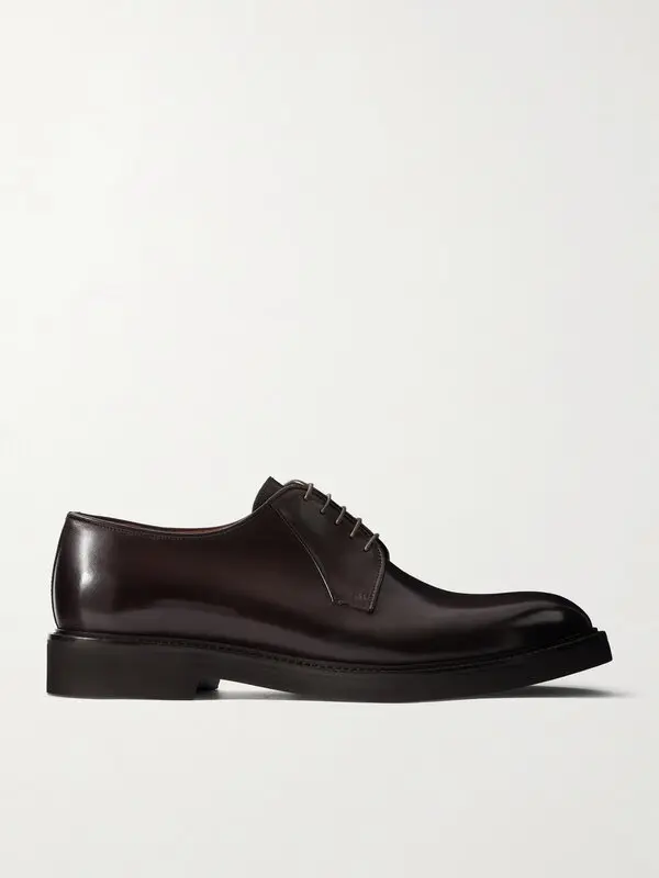 Mr P. Leather Derby Shoes - Brown
