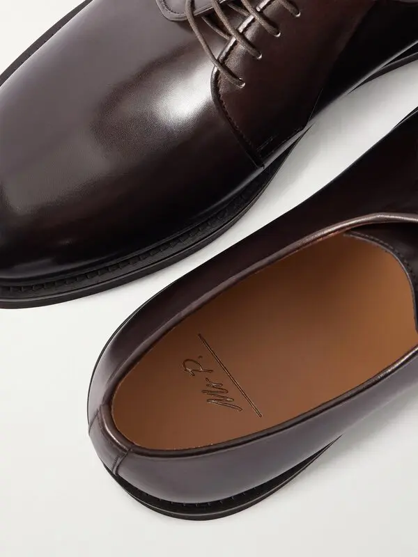 Mr P. Leather Derby Shoes - Brown