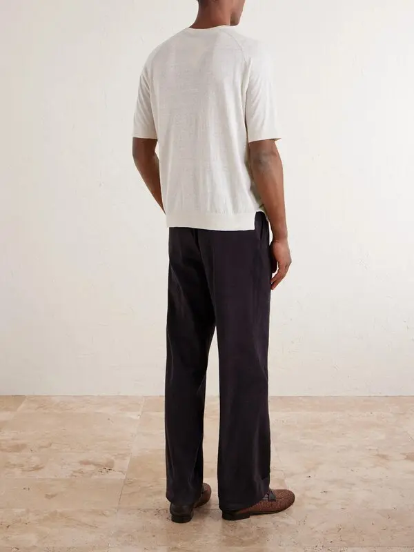 PIACENZA CASHMERE 1733 Silk And Linen-blend T-shirt