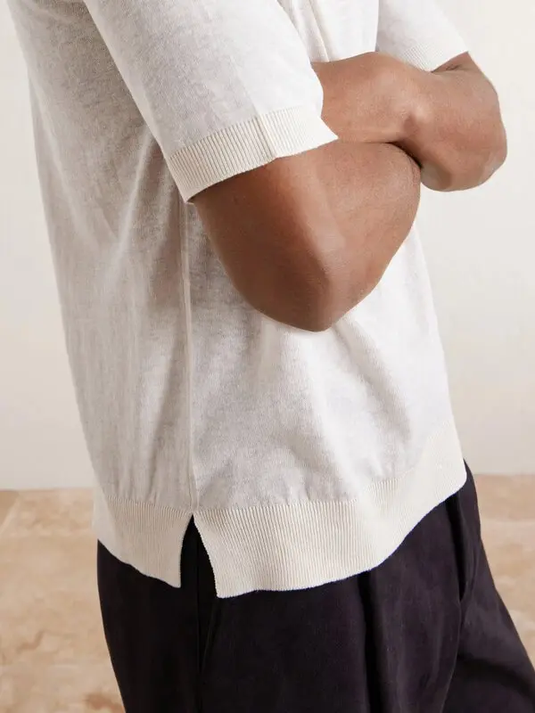 PIACENZA CASHMERE 1733 Silk And Linen-blend T-shirt