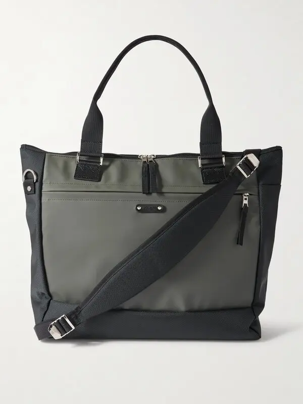 MASTER-PIECE CO Spec Cordura® And Leather Tote Bag - Green