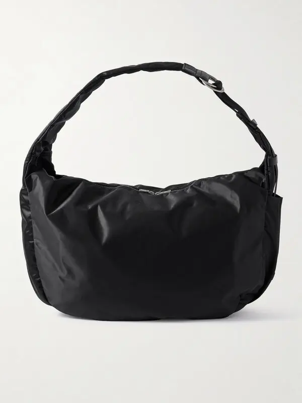 MASTER-PIECE CO Ark Leather-trimmed Nylon Shoulder Bag - Black