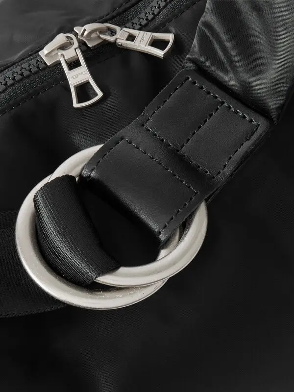 MASTER-PIECE CO Ark Leather-trimmed Nylon Shoulder Bag - Black
