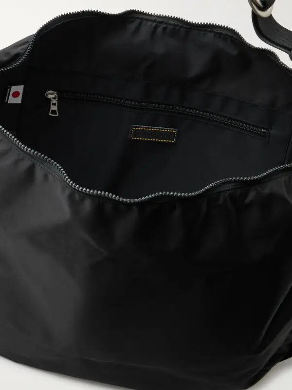 MASTER-PIECE CO Ark Leather-trimmed Nylon Shoulder Bag - Black
