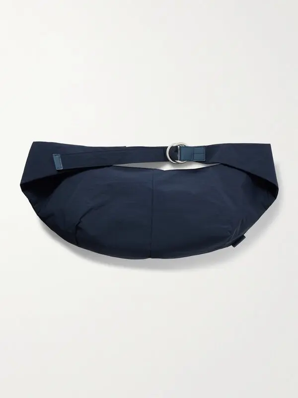 MASTER-PIECE CO Sash Large Leather-trimmed Sling Bag - Blue