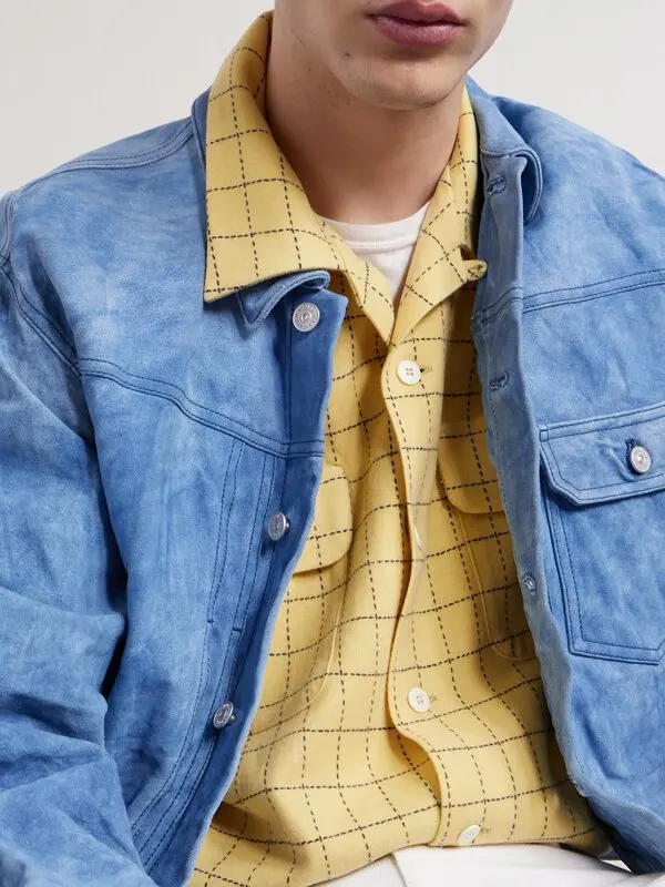 Visvim Carrow Convertible-collar Checked Wool Shirt