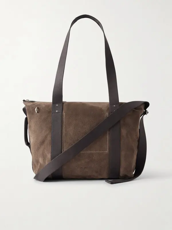 Rick Owens Trolley Suede Tote - Green
