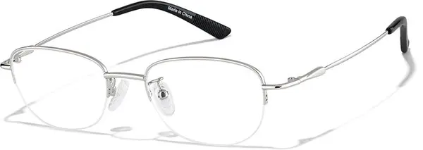 Zenni Oval Flex Titanium Eyeglasses - Silver