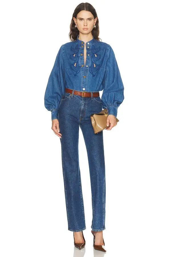 Zimmermann Denim Applique Shirt