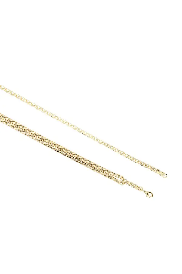 ROWEN ROSE Oversize Shell Chain Belt