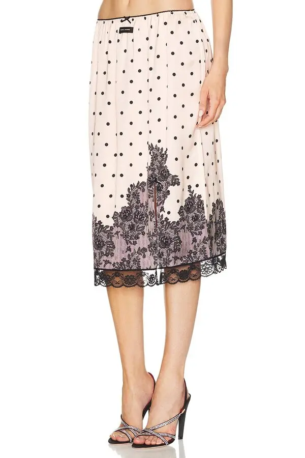 Marc Jacobs Layered Crinkle Chiffon Skirt - Blush Multi