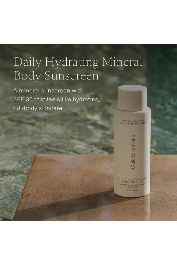 Oak Essentials Daily Hydrating Mineral Body Sunscreen Spf 30