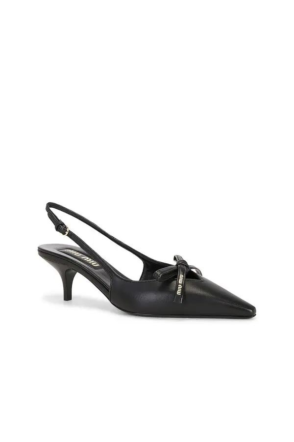 Miu Miu Nappa Bow Slingback Pump