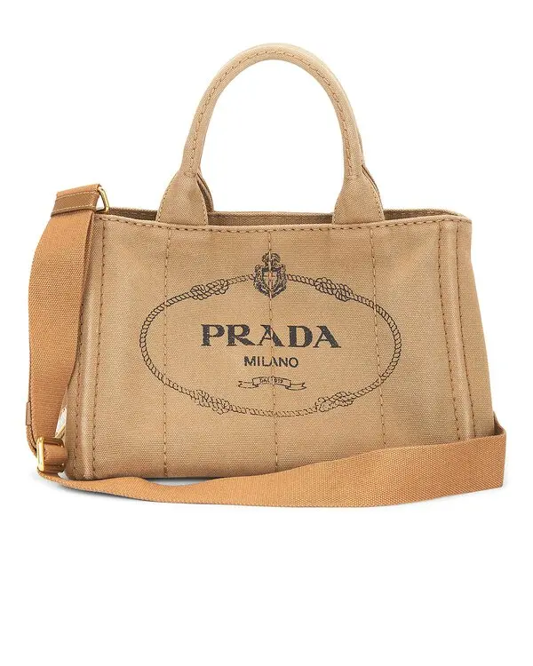 FWRD RENEW Prada Canapa Mini Tote Bag