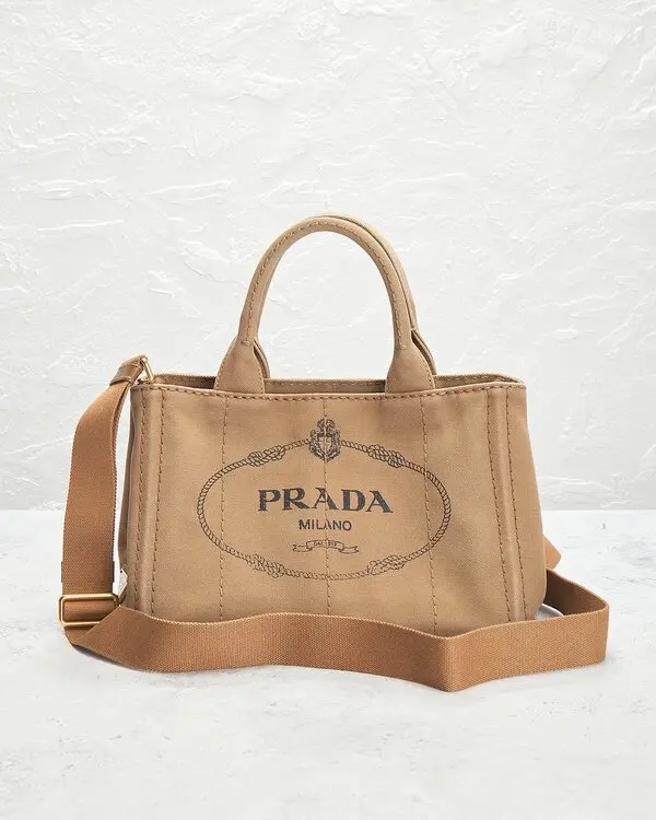 FWRD RENEW Prada Canapa Mini Tote Bag