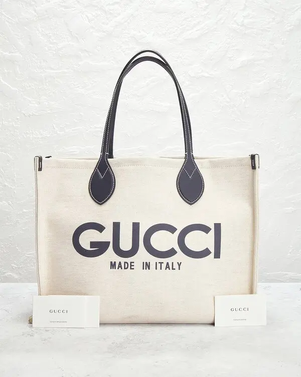 FWRD RENEW Gucci Logo Tote Bag
