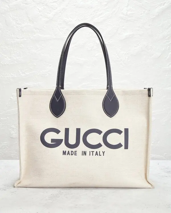 FWRD RENEW Gucci Logo Tote Bag